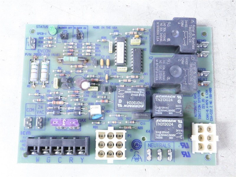 Coleman EVCON 7956-319 (BLUE) Furnace Control Circuit Board ICM AB1012 ...