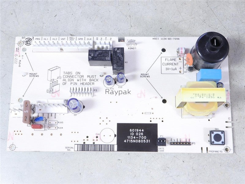 Raypak 601944 Pool Spa Heater PCB Control Circuit Board 1134-700 1134 ...