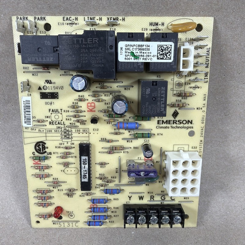 Goodman Emerson PCBBF134 Furnace Control Circuit Board 50M56-281-01 (C ...