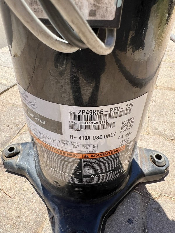 COPELAND SCROLL COMPRESSOR model ZP49K5E - PFV - 130 year 2015 - 220v ...